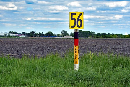 Petroleum Pipeline Crossing Warning Signs Indicating Editorial Stock ...