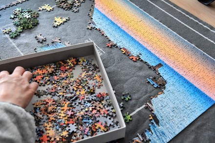 Person Doing Jigsaw Puzzle Editorial Stock Photo - Stock Image ...