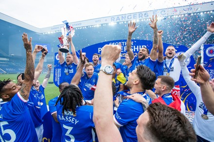 Greg Stewart Rangers Celebrates Scottish Premiership Editorial Stock ...
