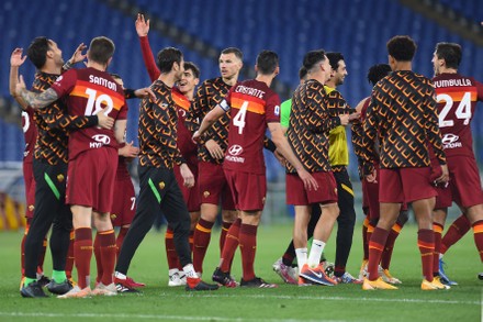 Roma Players Celebrate Victory End Match Editorial Stock Photo - Stock ...