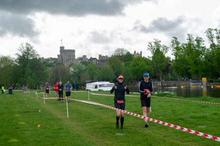 Windsor Half Marathon River Trail, Windsor, Berkshire, UK - 16 May 2021 ...