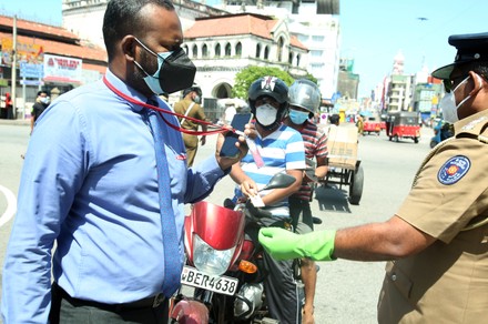 Police Officer Checks Identification Cards Authorities Editorial Stock ...