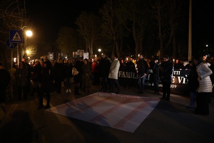 People Partecipate Candle Rally Laquila On Editorial Stock Photo ...