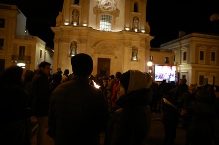 People Partecipate Candle Rally Laquila On Editorial Stock Photo ...
