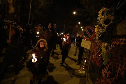 People Partecipate Candle Rally Laquila On Editorial Stock Photo ...