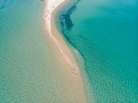 Aerial View Exotic Potamos Epanomi Beach Editorial Stock Photo - Stock ...