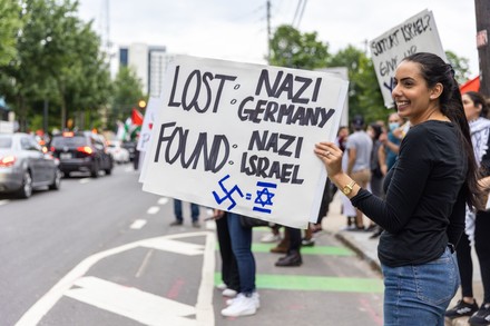 Supporters Palestine Protest Outside Israeli Consulate Editorial Stock ...