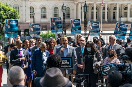39 Eric Adams rally with supporters and elected officials, New York ...