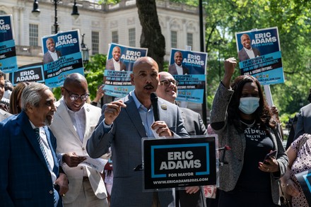 39 Eric Adams rally with supporters and elected officials, New York ...