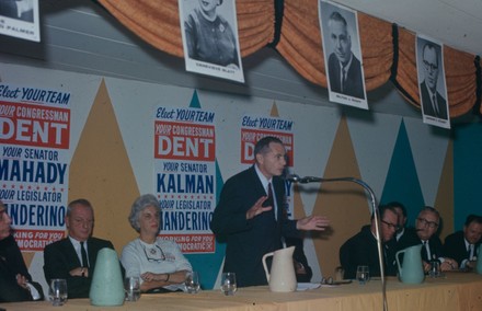 Milton Shapp Speaking During Campaign Pennsylvania Editorial Stock ...