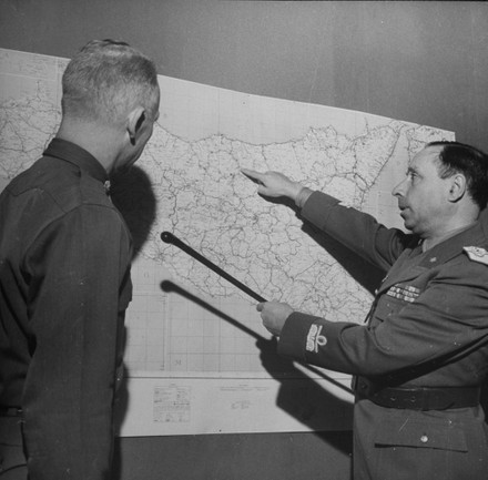 Officers Pointing On Map During Allied Editorial Stock Photo - Stock ...