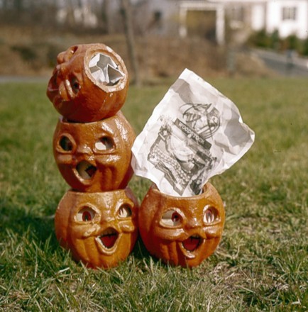 Pumpkin Crumpled Papers Inside Others Open Editorial Stock Photo ...