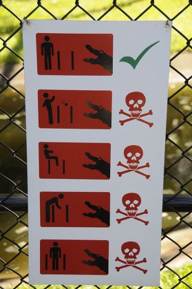 Danger Warning Signs Around Crocodile Enclosures Editorial Stock Photo ...