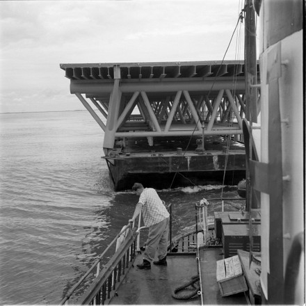 Man Leaning On Railing Offshore Platform Editorial Stock Photo - Stock ...