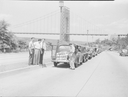 Men Standing Beside Cars Lining Ration Editorial Stock Photo - Stock ...