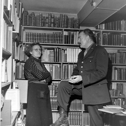 Ernest Hemingway Talking Sylvia Beach Room Editorial Stock Photo ...