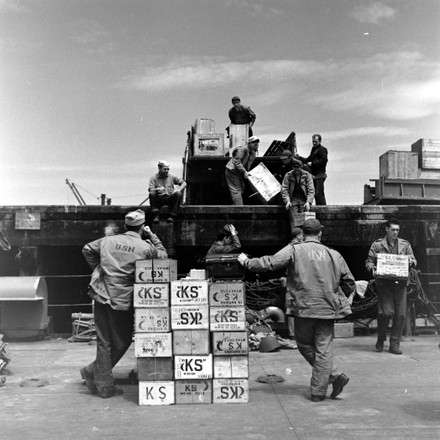 United States Navy Loading Crates During Editorial Stock Photo - Stock ...
