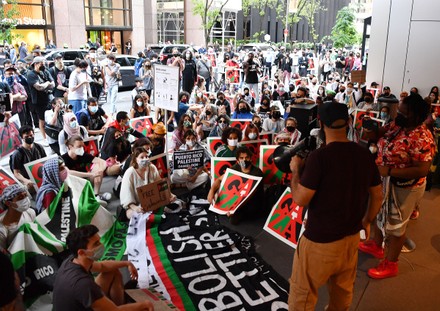 Demonstrators Protest Front Moma Accusing Museum Editorial Stock Photo ...