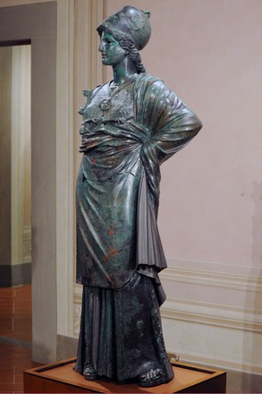 Minerva Arezzo Bronze Sculpture Casted Between Editorial Stock Photo ...