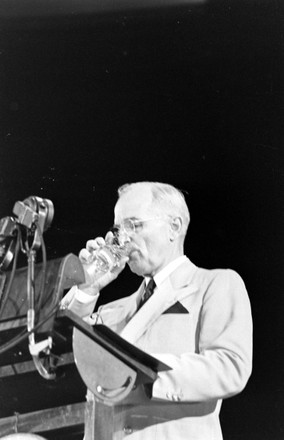 Harry Truman Drinking Water During Reunion Editorial Stock Photo ...