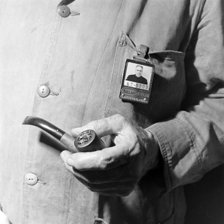 Worker Wearing Factory Identification Badge Bridgeport Editorial Stock ...