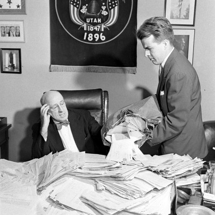 Elbert Thomas L Sitting Front Mails Editorial Stock Photo - Stock Image ...