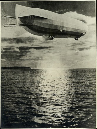 Zeppelin Flying Above Water 1910 Editorial Stock Photo - Stock Image ...