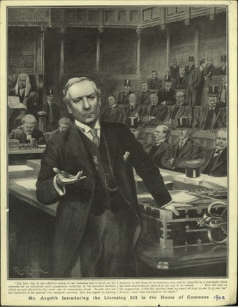 Prime Minister Herbert Henry Asquith Introducing Editorial Stock Photo ...
