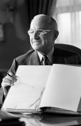 President Harry Truman Signing Treaty San Editorial Stock Photo - Stock ...