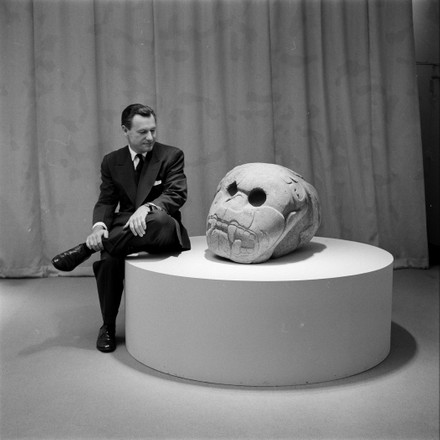 Man Sitting Next Primitive Art Museum Editorial Stock Photo - Stock ...