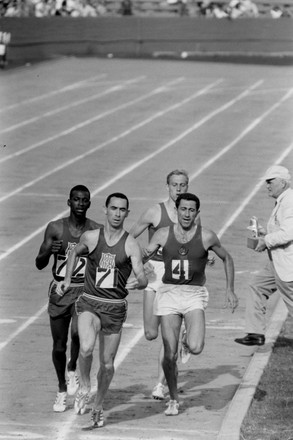 Athlete Running Dual Track Meet Los Editorial Stock Photo - Stock Image ...