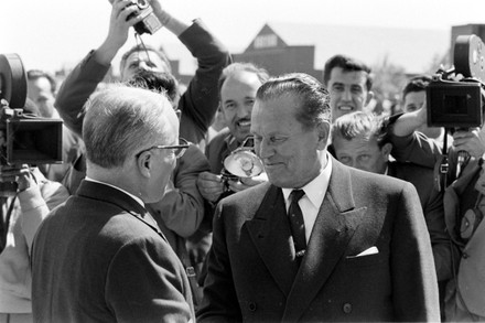 Josip Broz Tito Welcoming Delegates Belgrade Editorial Stock Photo ...