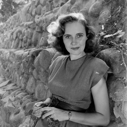 American Actress Teresa Wright Leaning Against Editorial Stock Photo ...