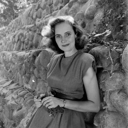 American Actress Teresa Wright Leaning Against Editorial Stock Photo ...