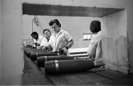 Women Working On Ammunition Shell Production Editorial Stock Photo ...