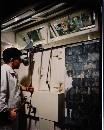 Chemist Ralph James Looking Through Periscope Editorial Stock Photo ...