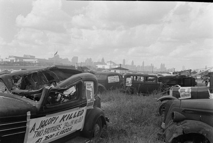 Pile Jalopy Cars Junkyard Chicago Illinois Editorial Stock Photo ...