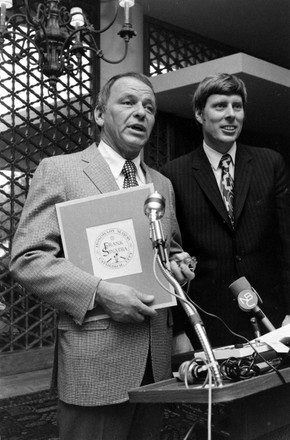 Francis Albert Sinatra Speaking During Mayor Editorial Stock Photo ...