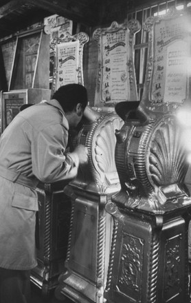 Man Watching Movie Coinoperated Machine Flicker Editorial Stock Photo ...