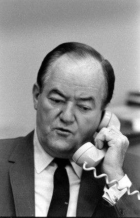 Vice President Hubert Horatio Humphrey Sitting Editorial Stock Photo ...