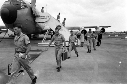 Soldiers Leaving Aeroplane During Their Return Editorial Stock Photo ...