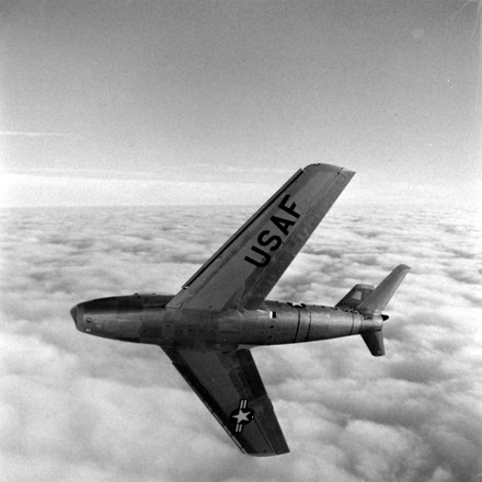 North American F86 Sabre Flying Midair Editorial Stock Photo - Stock ...