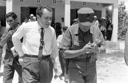 Richard Nixon Walking Officer During His Editorial Stock Photo - Stock ...