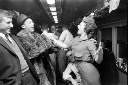 Group People Cheering On Train New Editorial Stock Photo - Stock Image ...