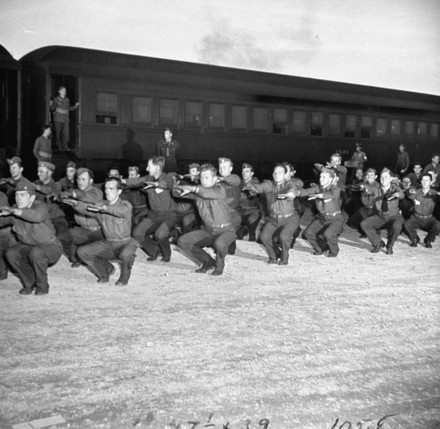 27th Infantry Division Gathering Beside Train Editorial Stock Photo ...