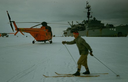 Aircraft Flying Above During Antarctica Expedition Editorial Stock ...