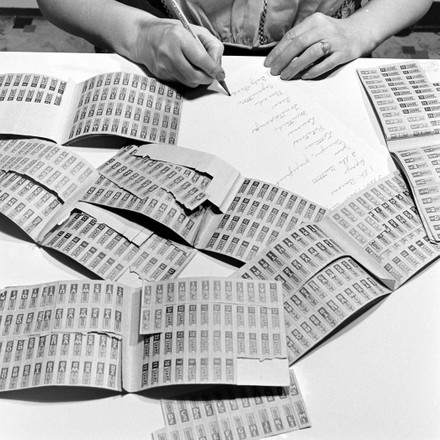 Woman Writing Letter Table During World Editorial Stock Photo - Stock ...
