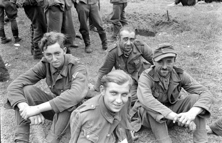 German Prisoners War Sitting On Ground Editorial Stock Photo - Stock ...