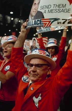 Supporters George Wallace Holding Posters During Editorial Stock Photo ...