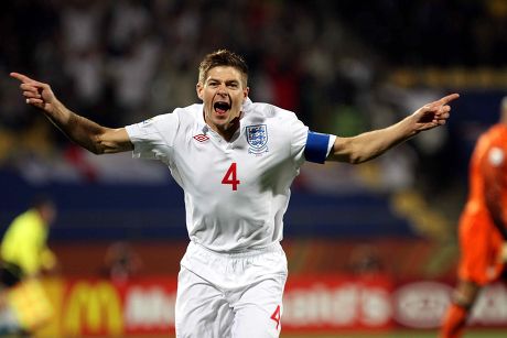 Steven Gerrard England Celebrates Scoring Opening Editorial Stock Photo ...
